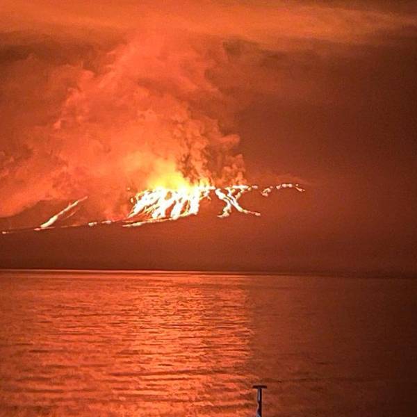 Galápagos: volcán La Cumbre en isla Fernandina entra en erupción