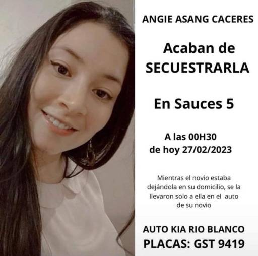 Dos jóvenes desaparecen en Sauces: ¿qué se sabe sobre Angie Asang y ...