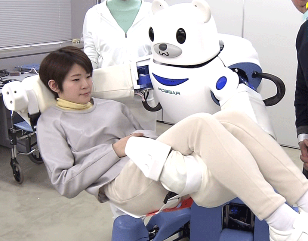 Crean en Japón un "oso-robot" para ayudar a personas con movilidad reducida