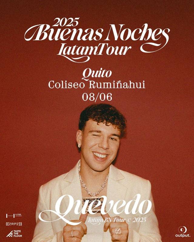 Quevedo confirma el 'BUENAS NOCHES LATAM TOUR' y Ecuador está incluido